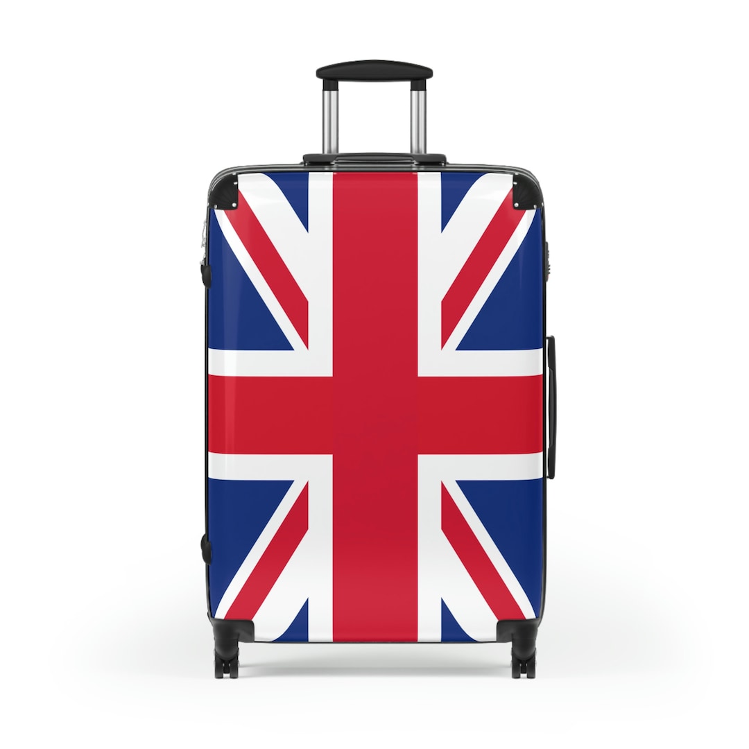 UK Flag Suitcase Luggage, Union Jack England Carry on With 4 Wheels ...