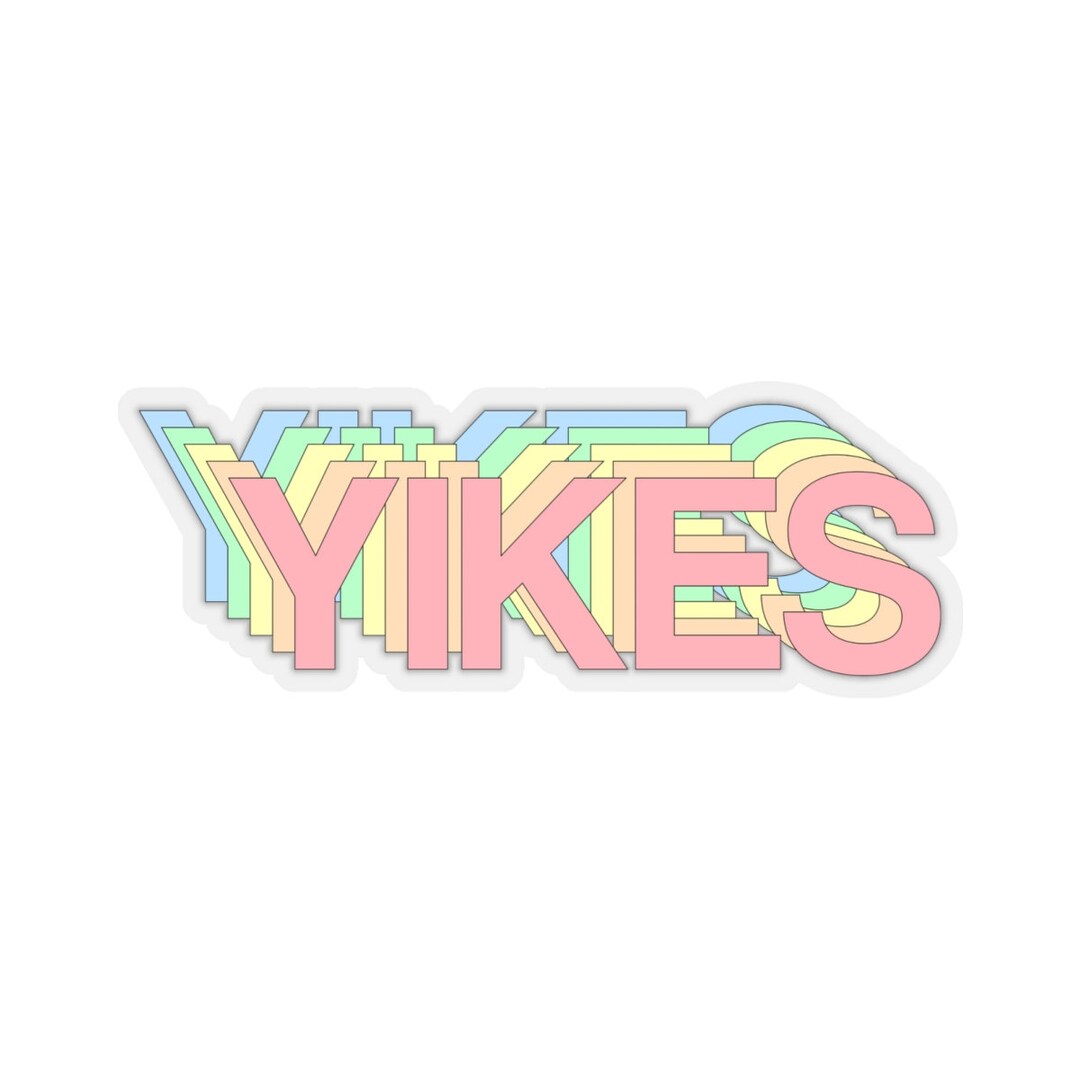 Yikes Stickers, Pastel Rainbow Laptop Vinyl Cute Waterproof for ...
