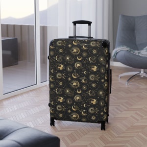 Moon Sun Suitcase Luggage, Constellation Celestial Carry on Cabin ...
