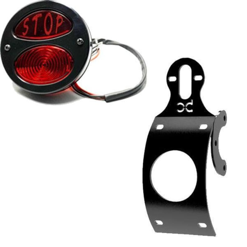 Custom Vintage Style Bobber Brake License Plate Brake Light | Etsy