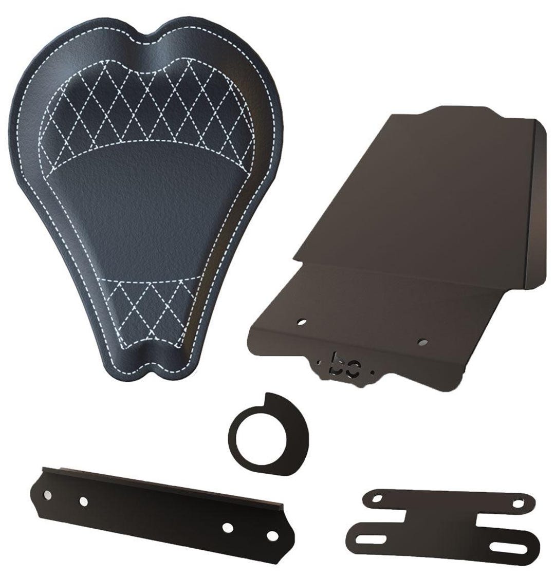 Kawasaki Vulcan VN1500 Leather Bobber SOLO Seat Conversion Kit + 13 ...