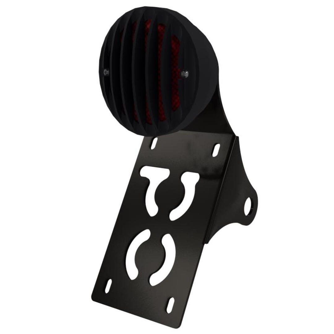 UNIVERSAL Vertical License Plate Bracket With Brake Light (powder ...