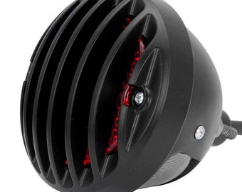 Round Finned Grill Bobber Brake Light | Etsy