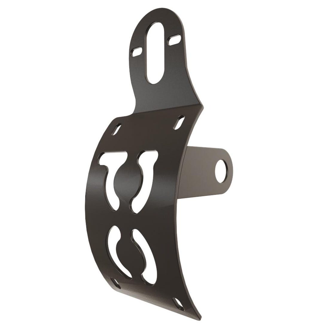 UNIVERSAL Vertical License Plate Bracket (CURVED) With Brake Light - Etsy