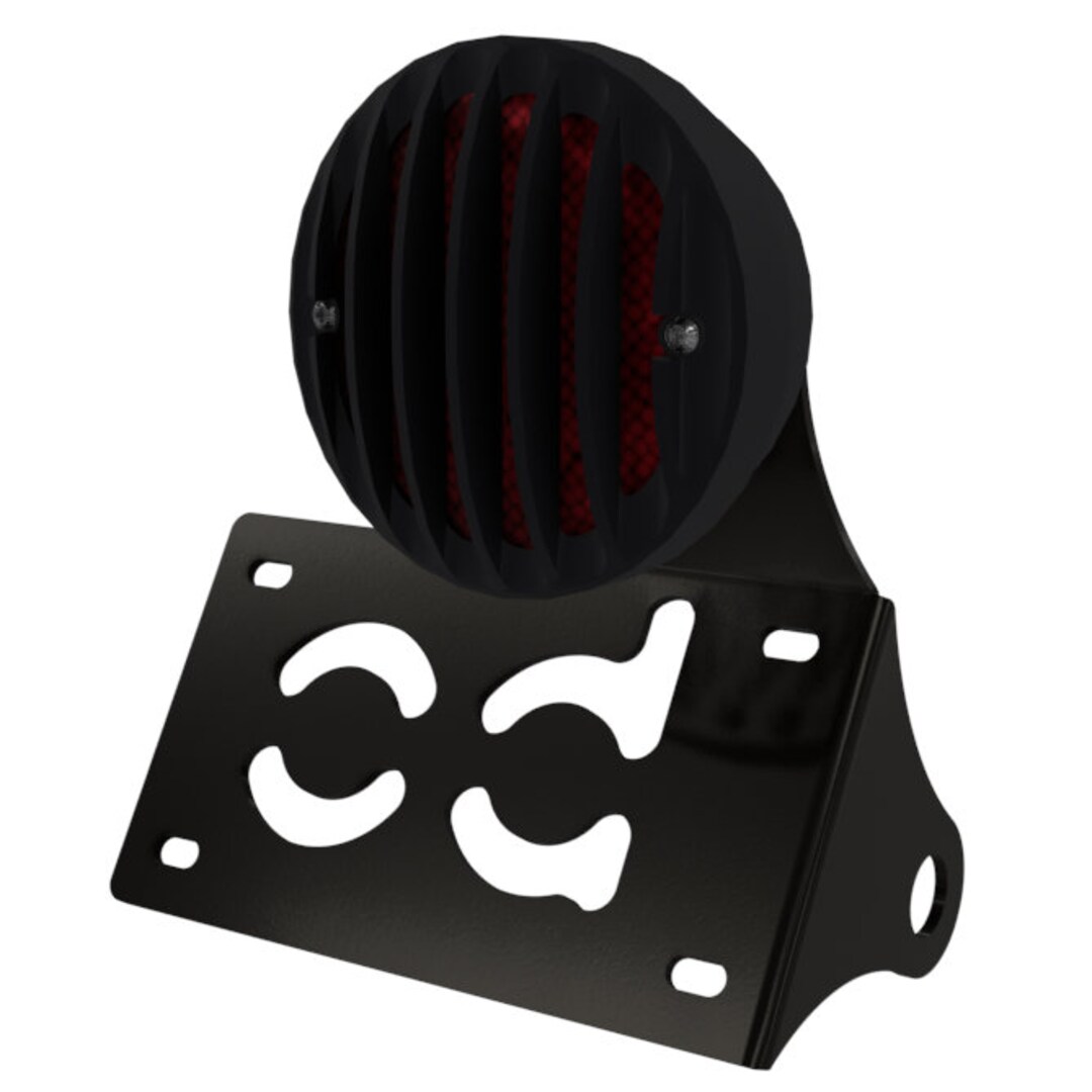 UNIVERSAL Horizontal License Plate Bracket With Brake Light powder ...