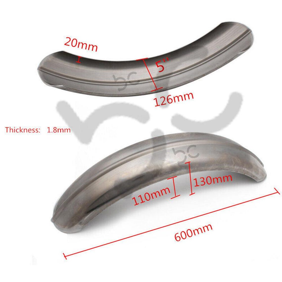 5" 1-piece Steel Rear Fender - Etsy