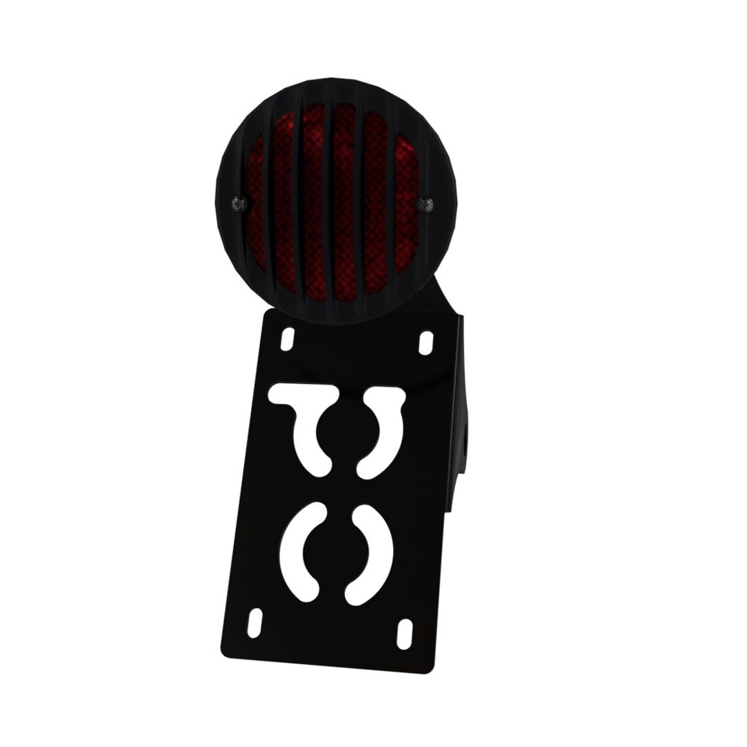 UNIVERSAL Vertical License Plate Bracket With Brake Light powder Coated ...