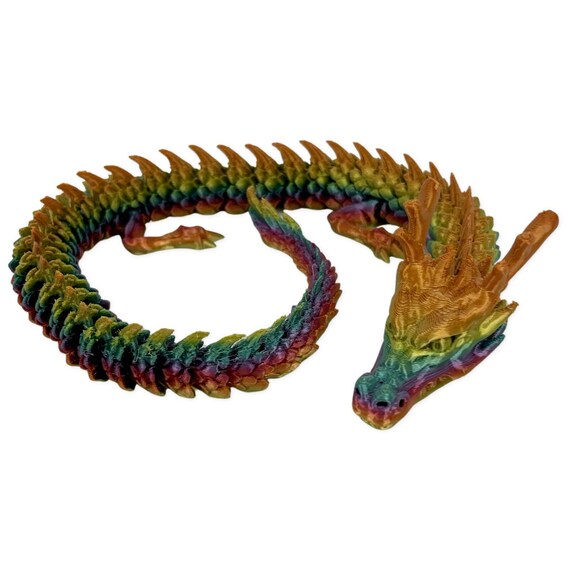 18 3D Printed Psychedelic Rainbow Trippy Dragon Figure - Etsy