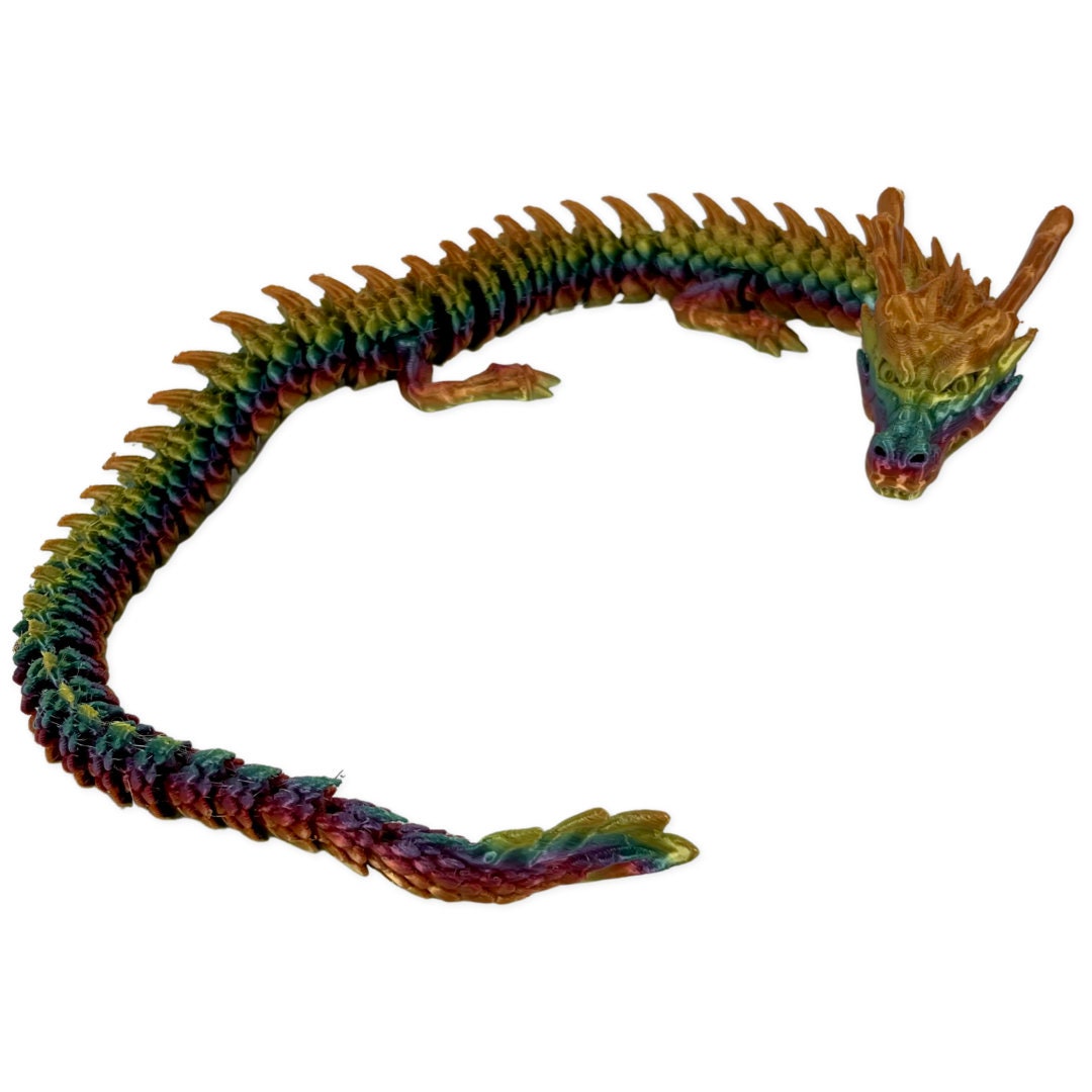 18 3D Printed Psychedelic Rainbow Trippy Dragon Figure - Etsy