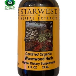 Wormwood Extract Organic Herbal Tincture (artemisia Absinthium) + Free ...