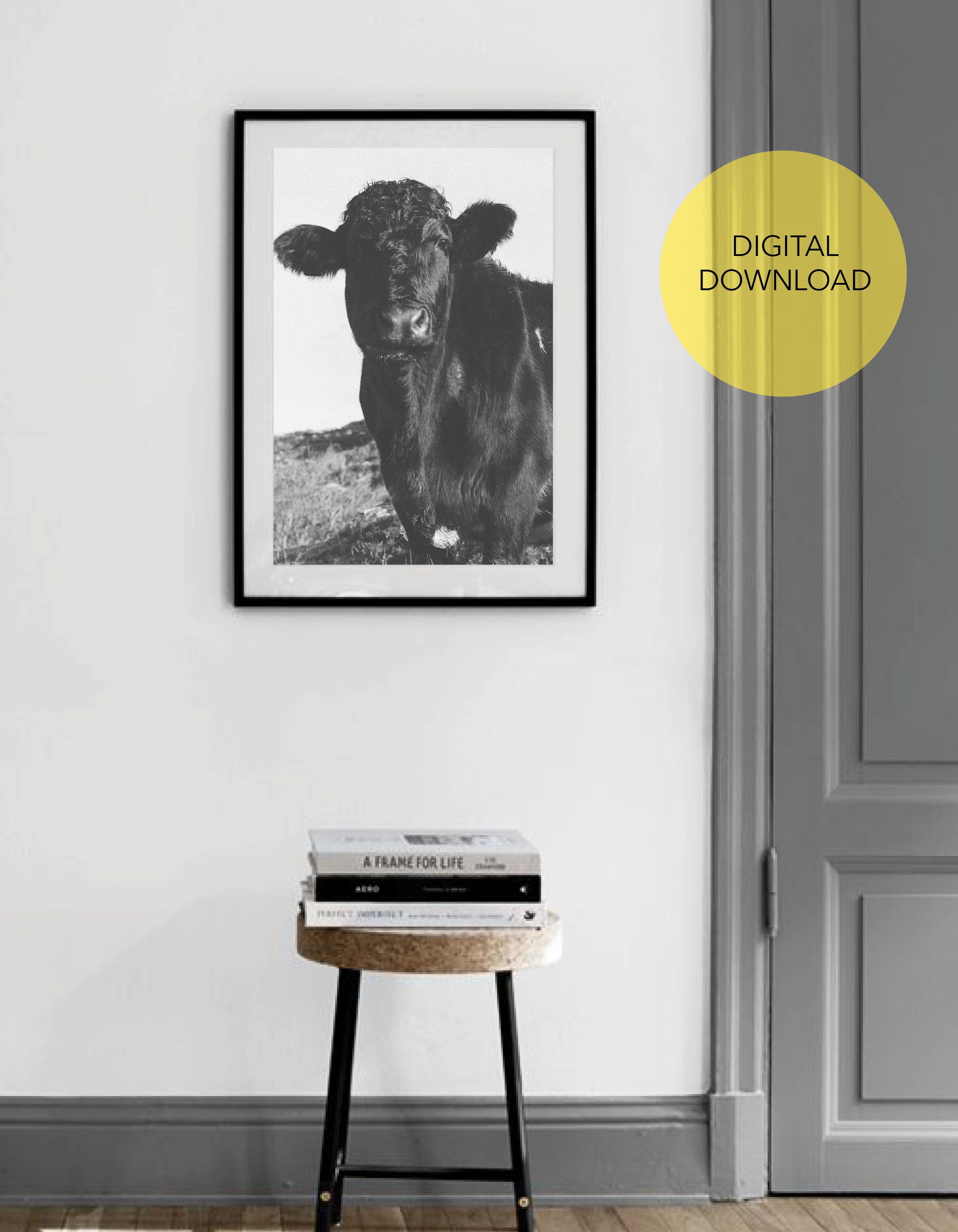 Cow Print, Downloadable Print, Large Poster, Rustic Decor, Farm Animal ...
