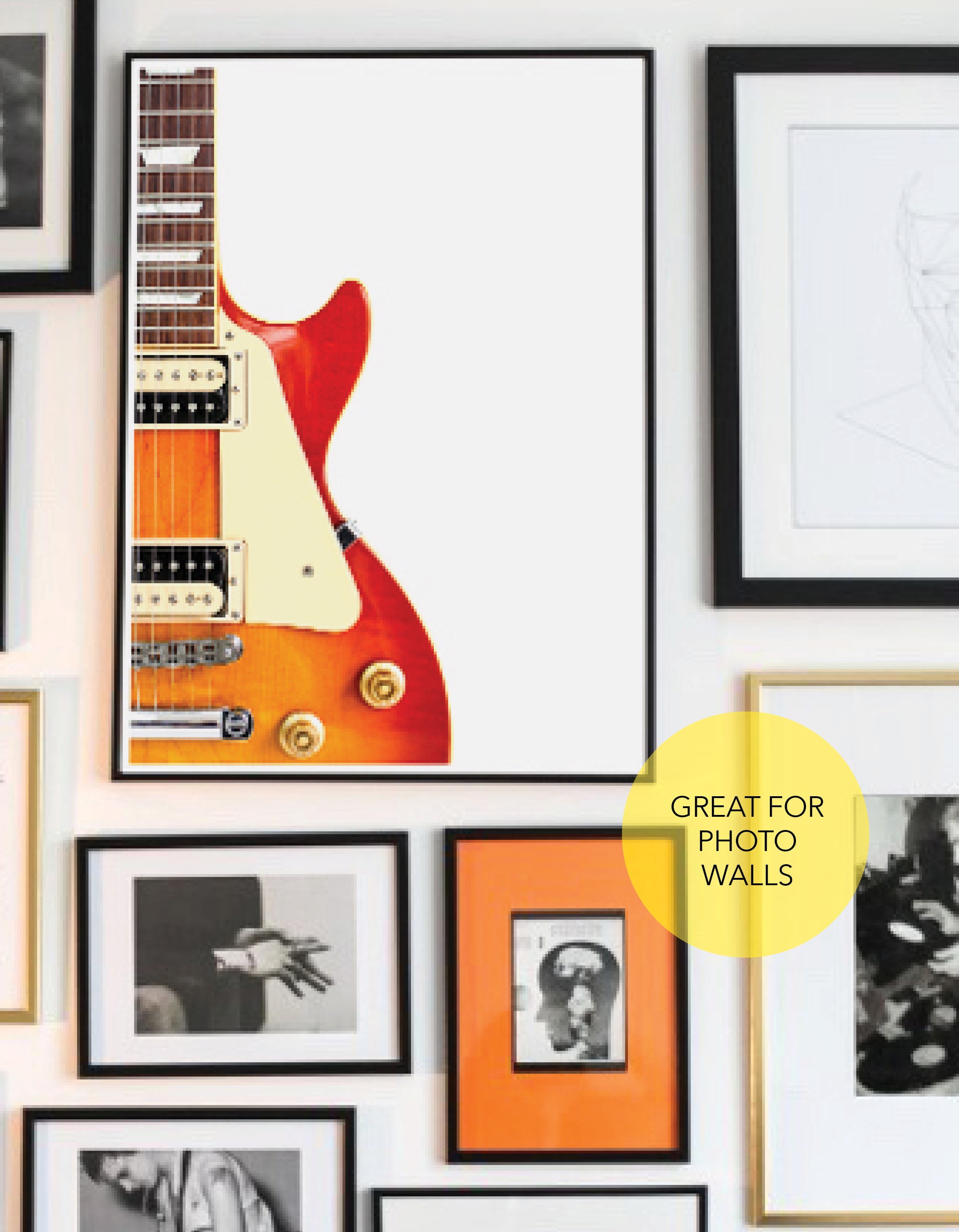 Gibson Les Paul Print, Downloadable Print, Wall Decor, Home Decor ...