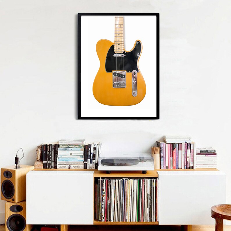 Fender Telecaster, Downloadable Print, Wall Decor, Home Decor, Guitar ...