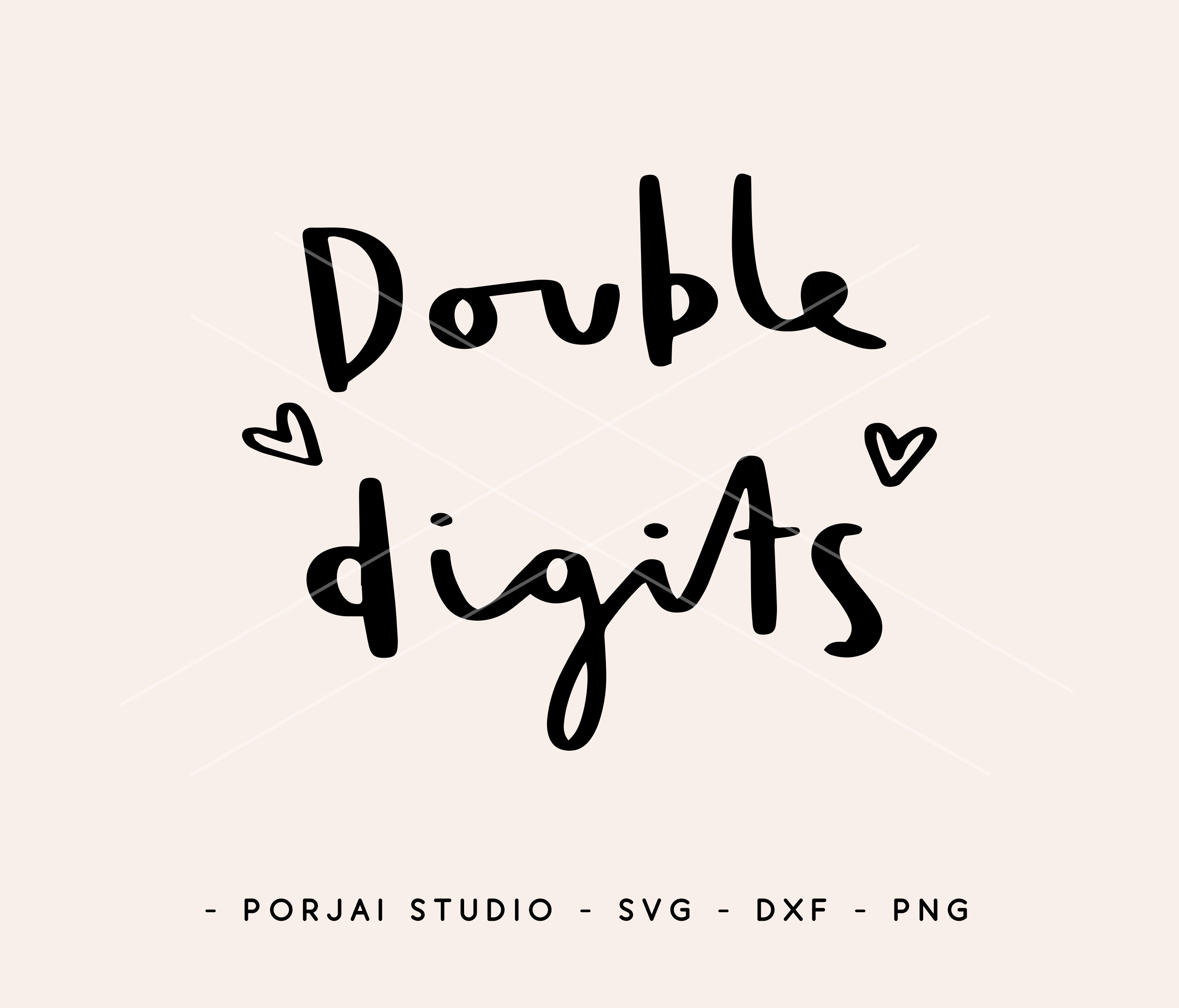 Double Digits Svg. 10th Birthday Svg. Birthday Svg. Birthday | Etsy España