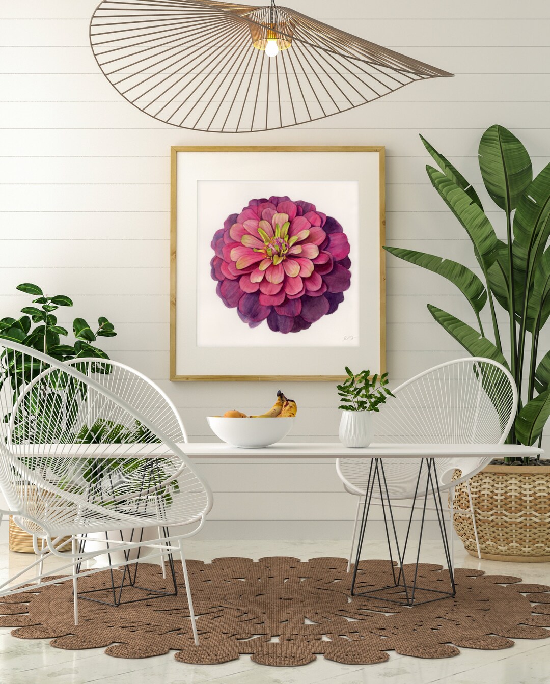Zinnia Watercolor PRINTABLE Instant Digital Download - Etsy