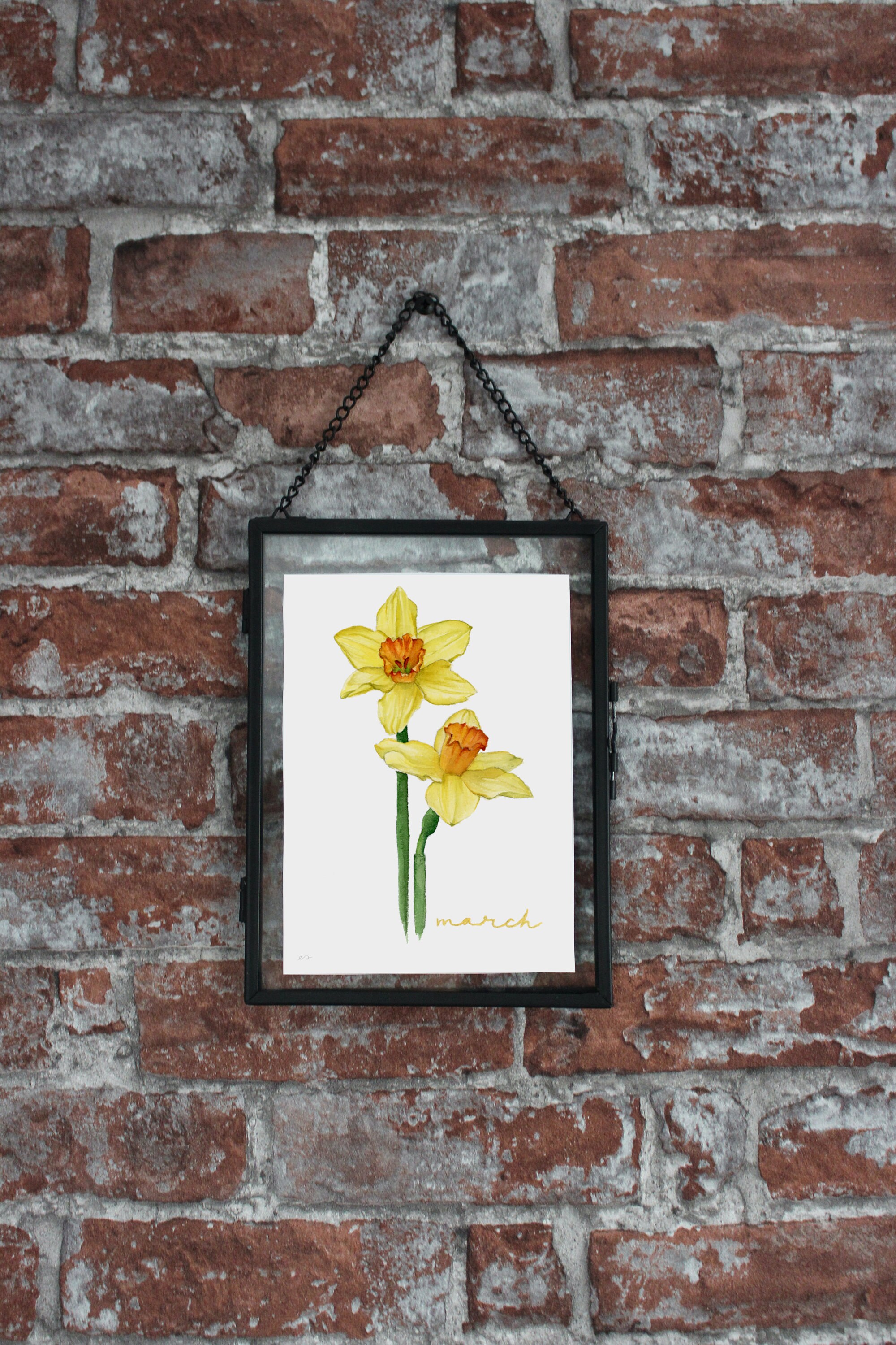 March Birth Flower Watercolor PRINTABLE Botanical Wall Art, Instant ...
