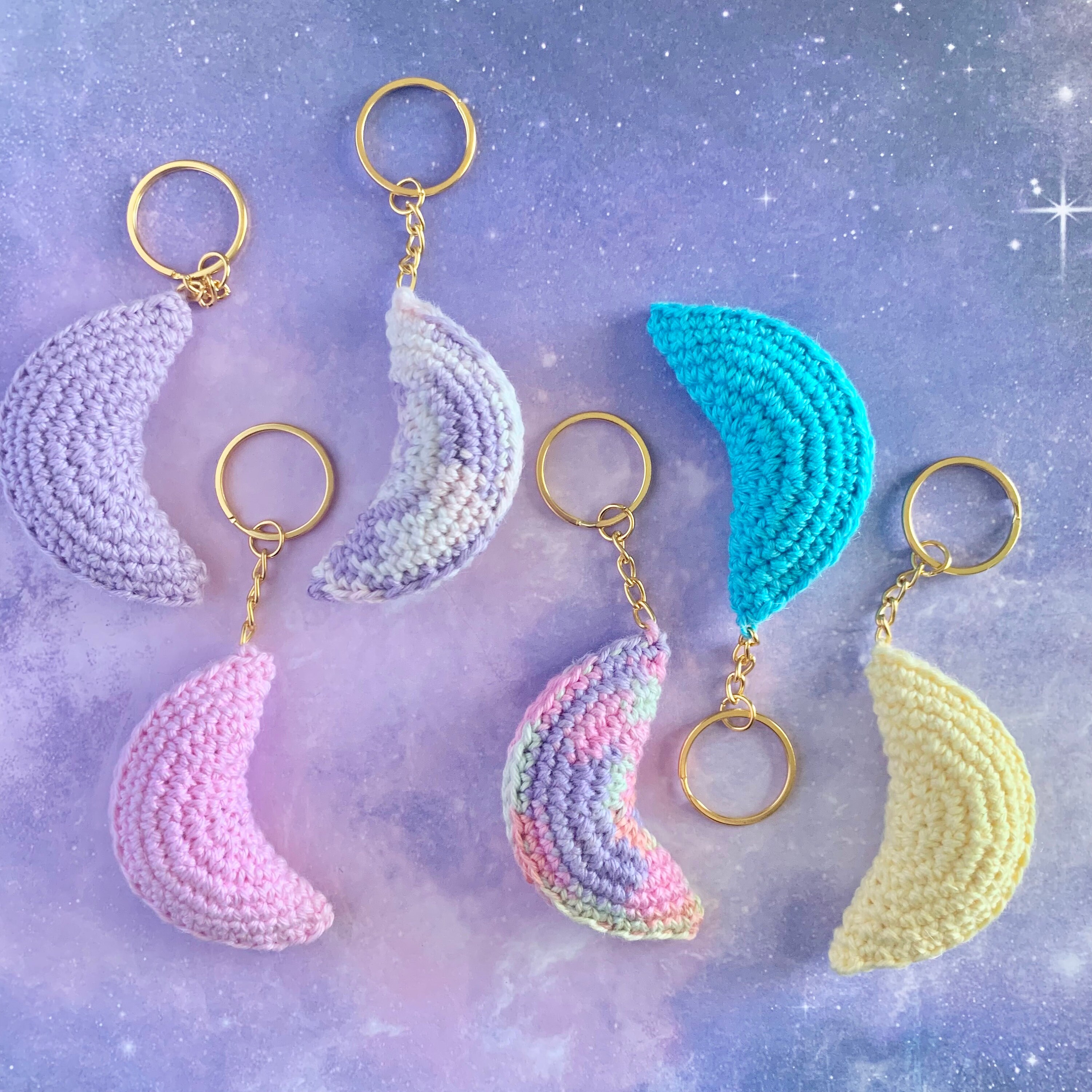 Mini Moon Keychain *PDF PATTERN - CROCHET* - Etsy