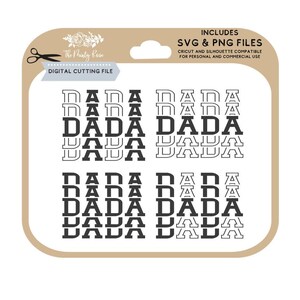 Dada Svg, Dada Shirt Svg, Stacked Dada, Father's Day, DIY Gift From ...