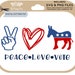 Peace Love Vote Svg Democrat Svg Donkey Political Svg | Etsy