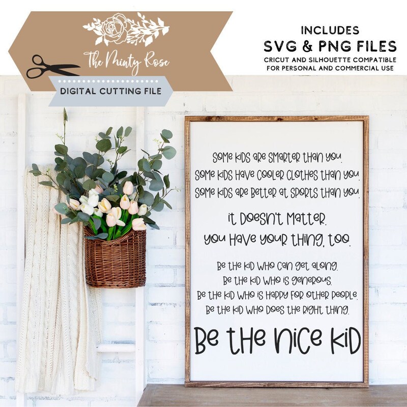 Be the Nice Kid - Etsy