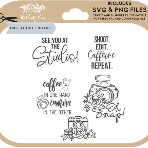 Camera SVG Photography Svg Bundle Oh Snap Floral Camera - Etsy
