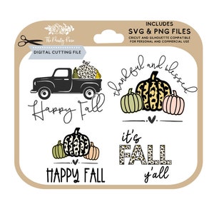 Fall Leopard SVG Bundle, Pumpkin Svg, Leopard Svg, Leopard Print ...