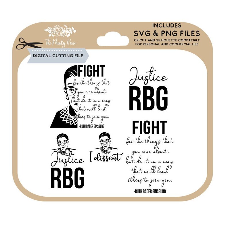Ruth Bader Ginsburg Svg - Etsy