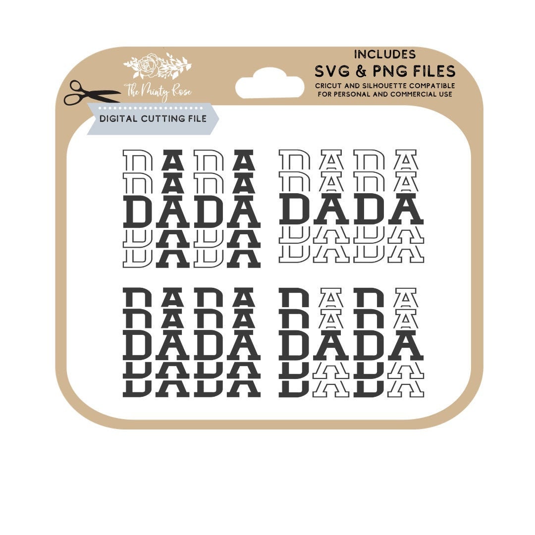 Dada Svg, Dada Shirt Svg, Stacked Dada, Father's Day, DIY Gift From ...