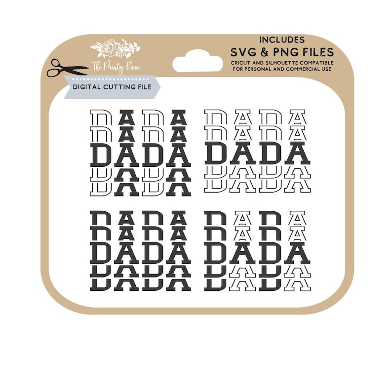 Dada Svg Dada Shirt Svg Stacked Dada Father's Day DIY - Etsy