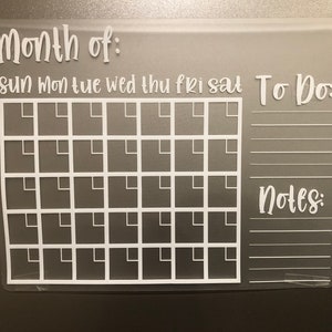 Blank Calendar With Notes and to Do List Svg, Blank Monthly Calendar ...