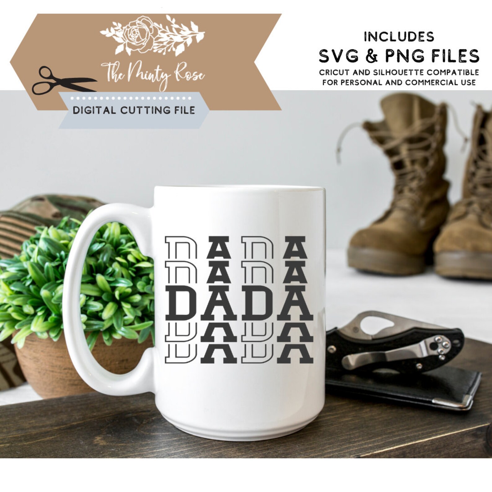 Dada Svg, Dada Shirt Svg, Stacked Dada, Father's Day, DIY Gift From ...