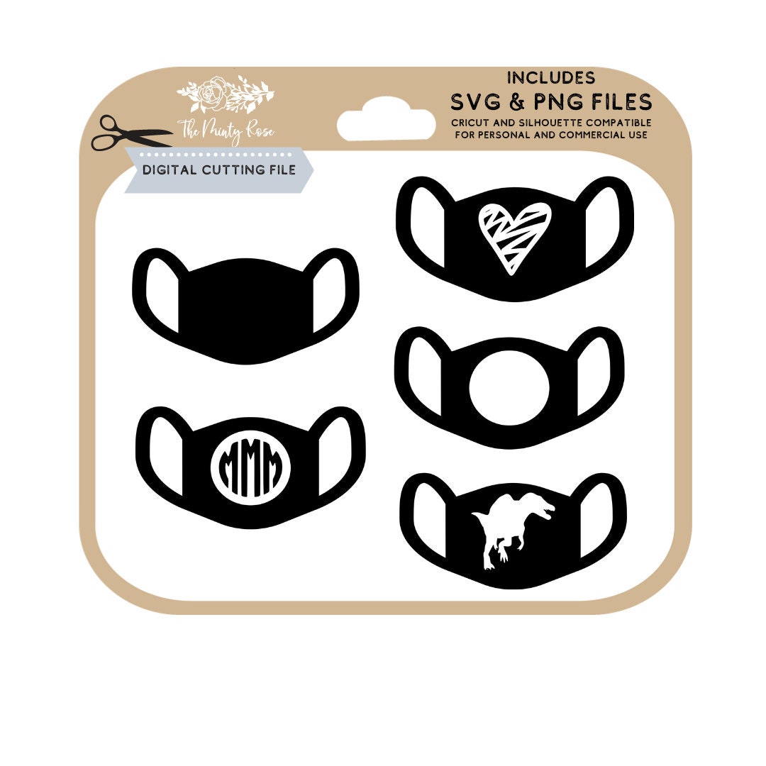 Face mask monogram svg DIY personalize face mask kids | Etsy