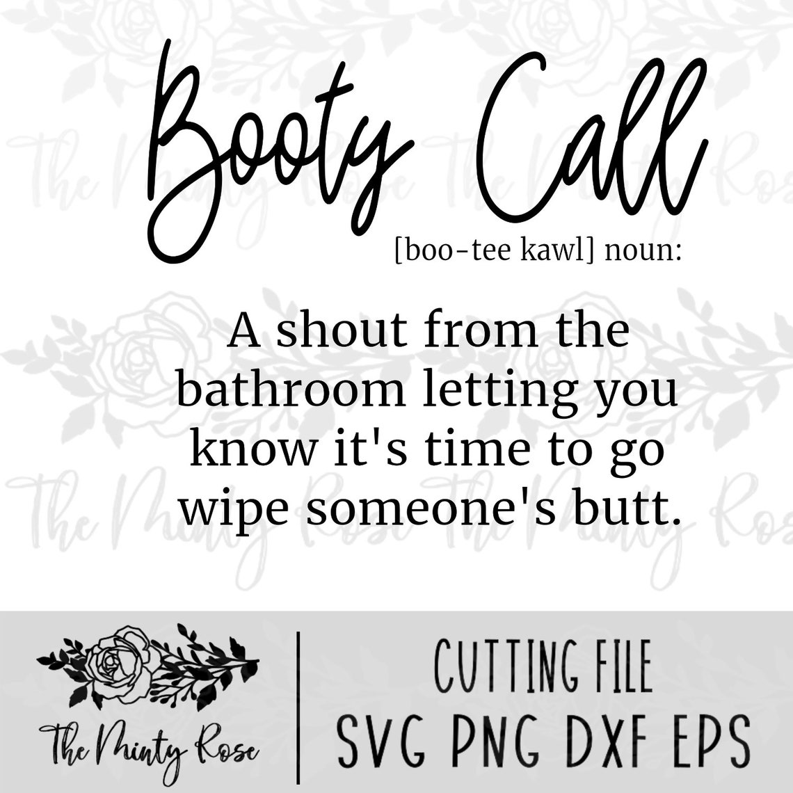 Booty Call Svg Funny Bathroom Svgs Cutting Files SVG Sign | Etsy