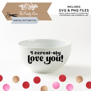 I Cereal-sly Love You Svg Bundle, Cereal Valentines Svg, Valentines Day ...