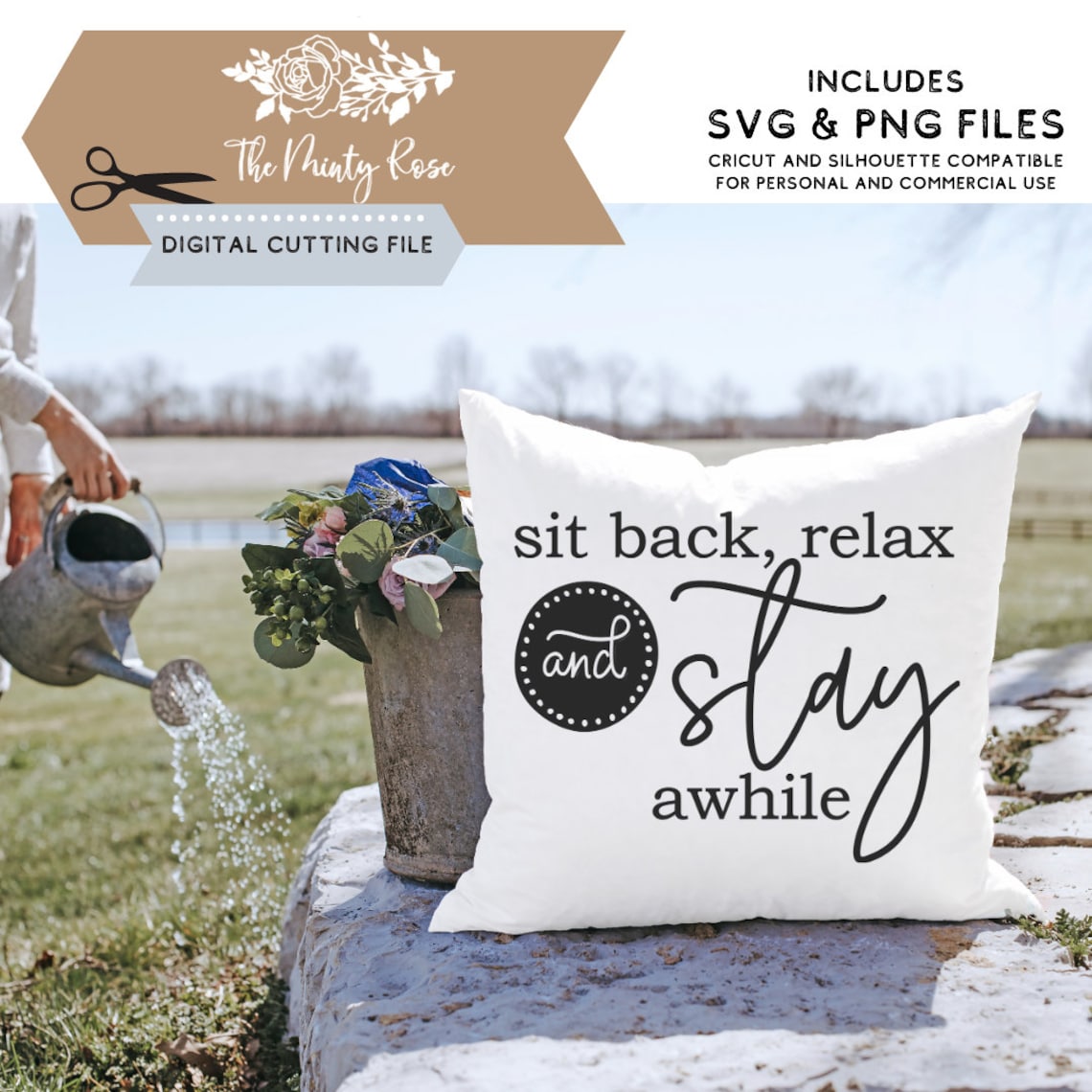 Sit Back Relax and Stay Awhile Svg Wood Signs Porch Decor | Etsy