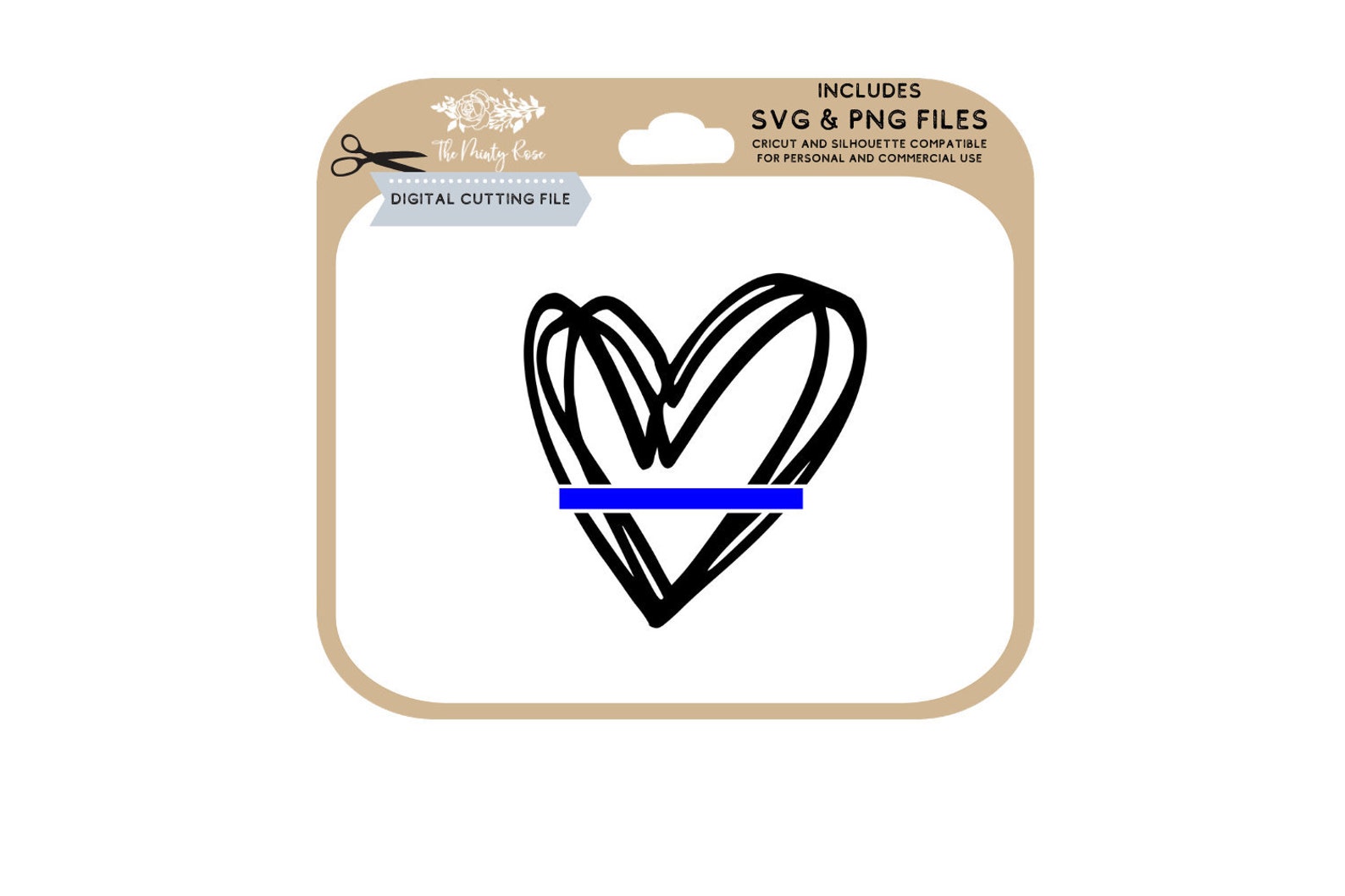 Thin Blue Line Svg Thin Blue Line Heart Blue Lives Matter | Etsy