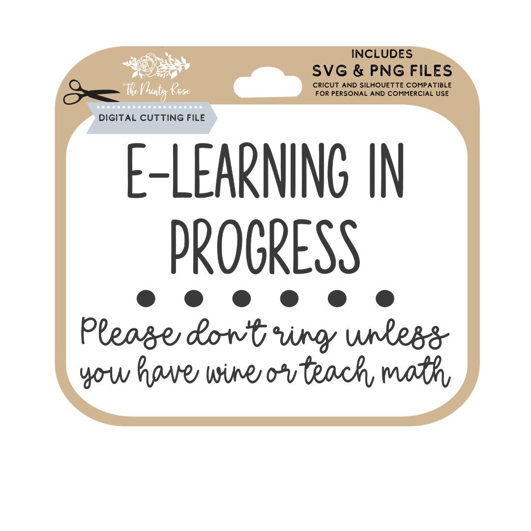 E-learning in Progress Svg, Adult Humor, Virtual Learning Svg, Online ...