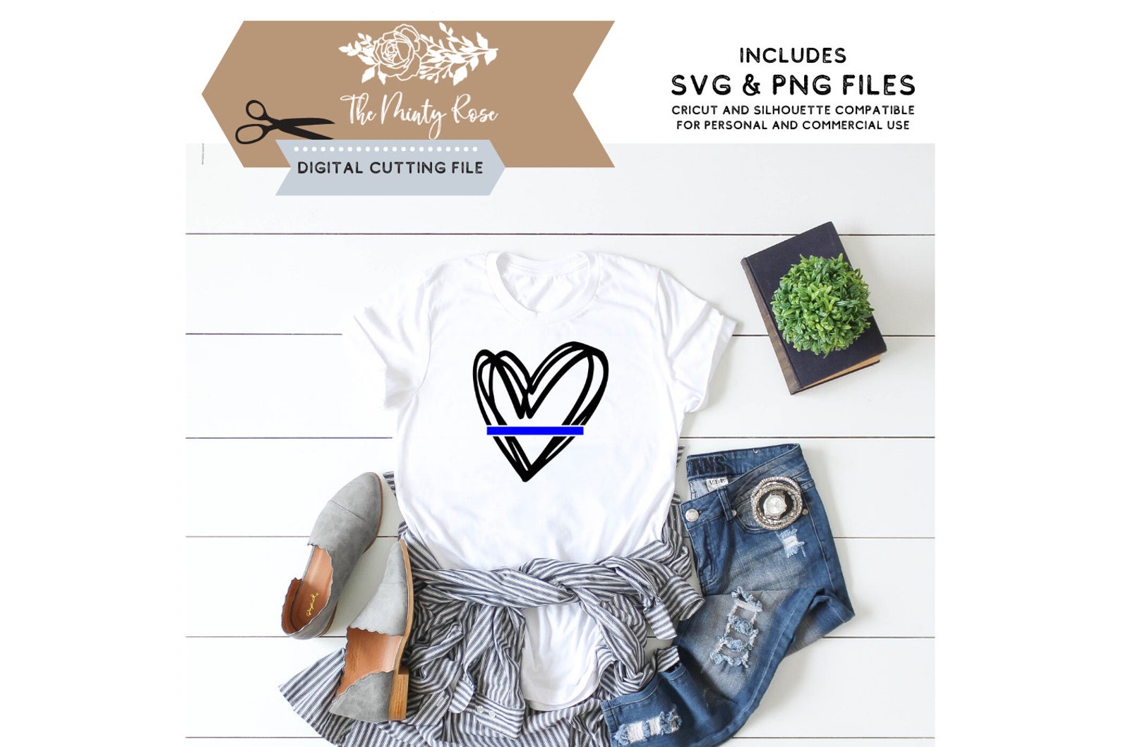 Thin Blue Line Svg Thin Blue Line Heart Blue Lives Matter | Etsy