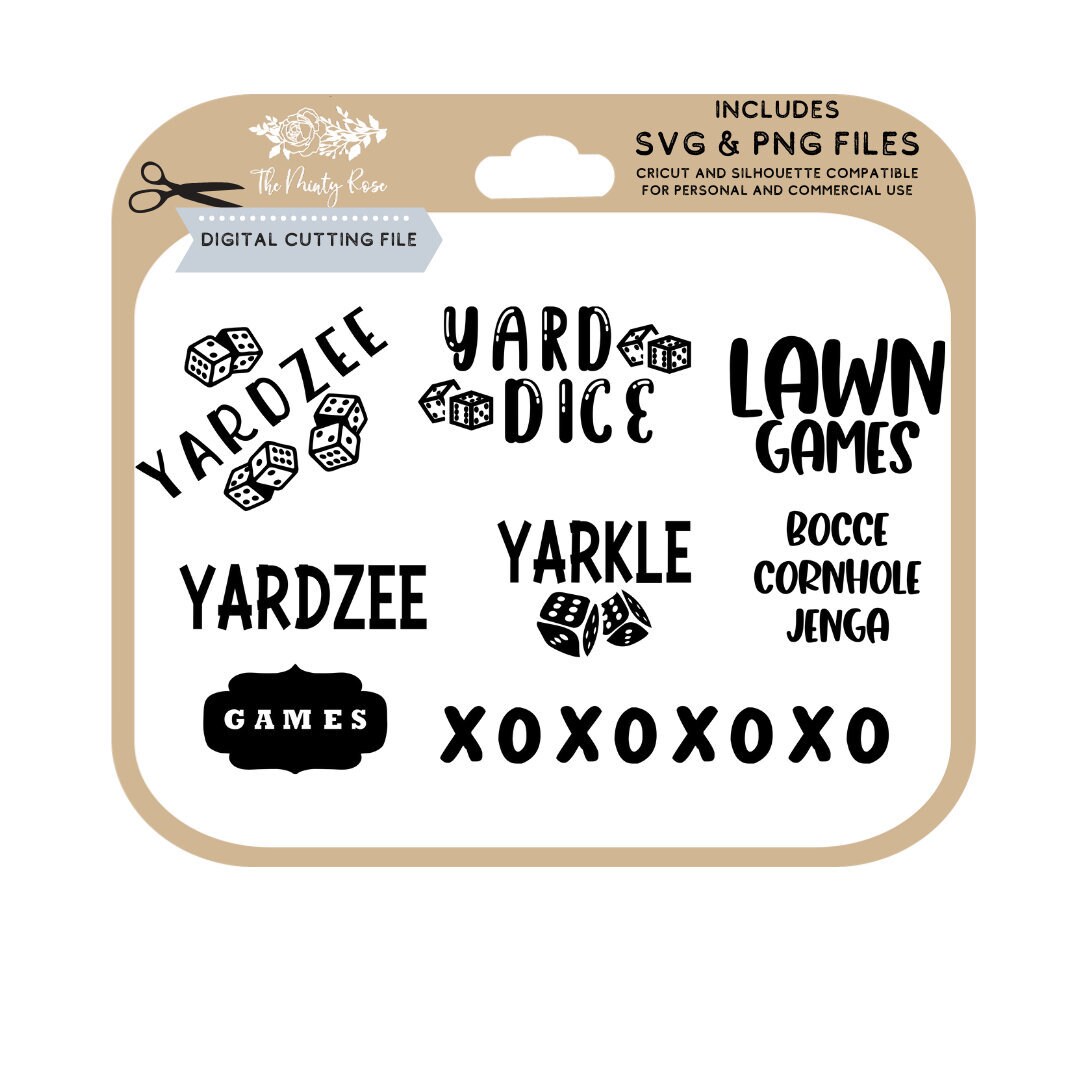 Wood Lawn Games, Yardzee Svg, DIY Yard Games, Yard Dice Svg, Camping ...