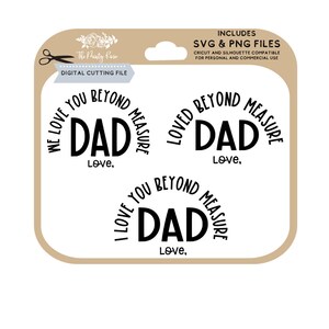 I Love You Beyond Measure Svg, Tape Measure Gift, Father's Day DIY Gift ...