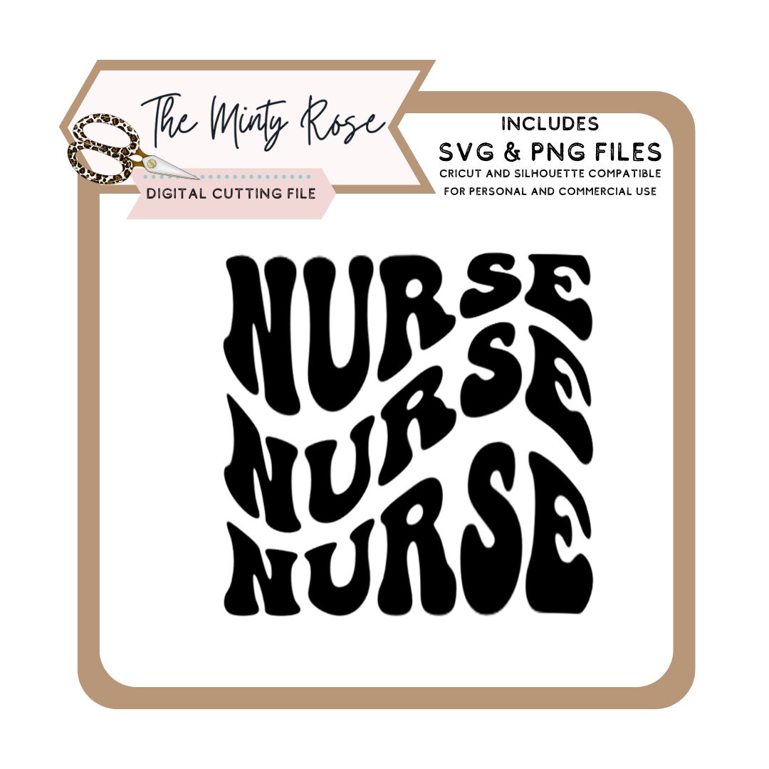 Nurse Svg, Nurse Retro Wave Font, Nurse Png, Occupation, RN Svg ...