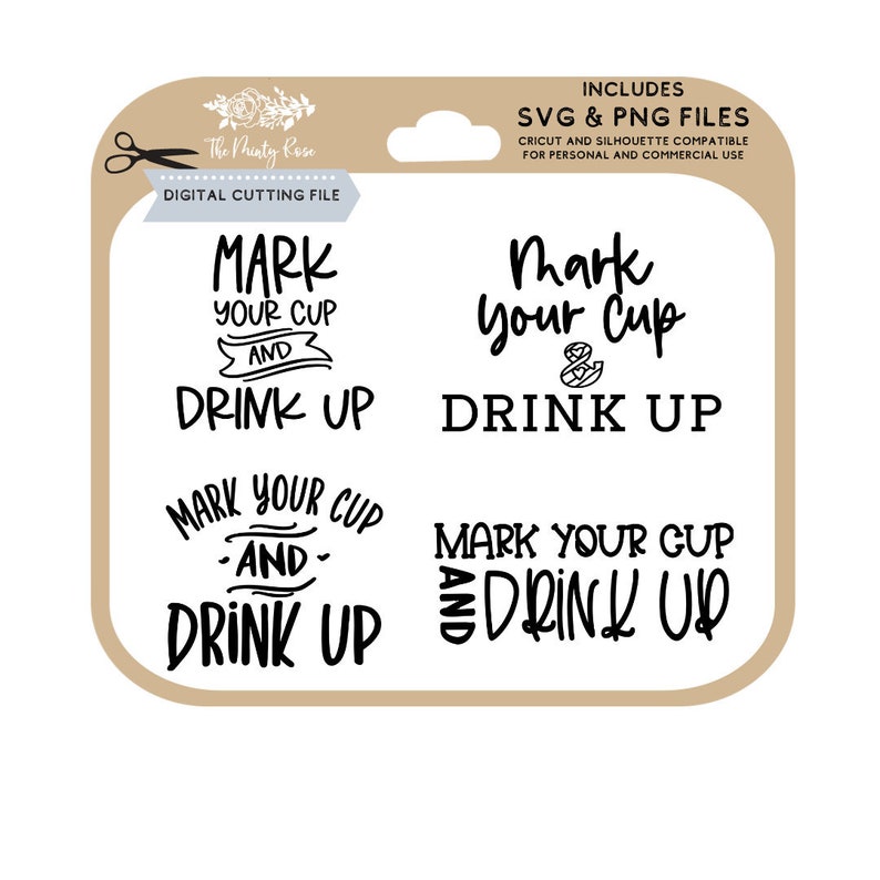 Mark Your Cup and Drink up Svg DIY Gift Design Party Cup - Etsy