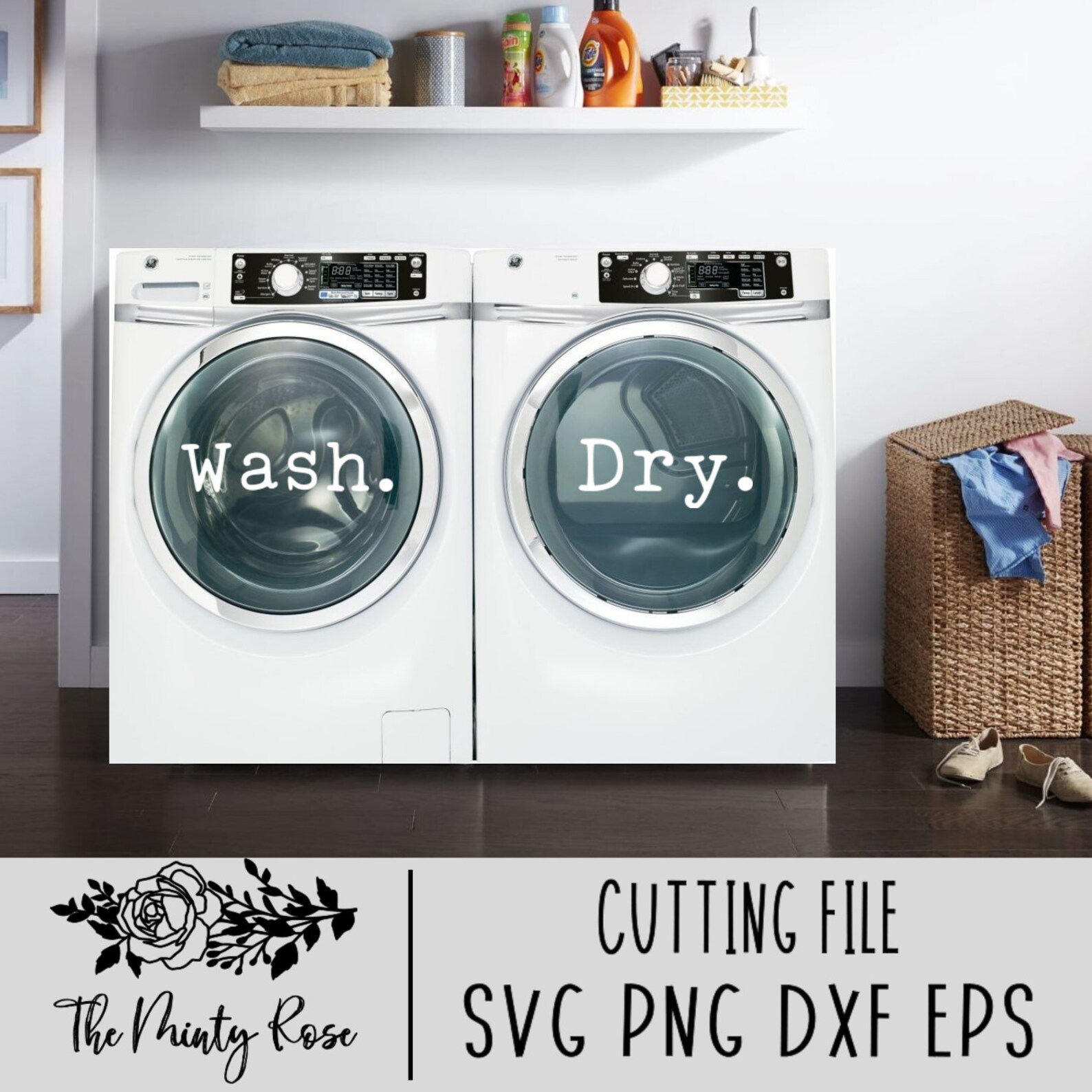 Wash Dry SVG Laundry SVG Wash Dry Silhouette Wash Dry Cut | Etsy