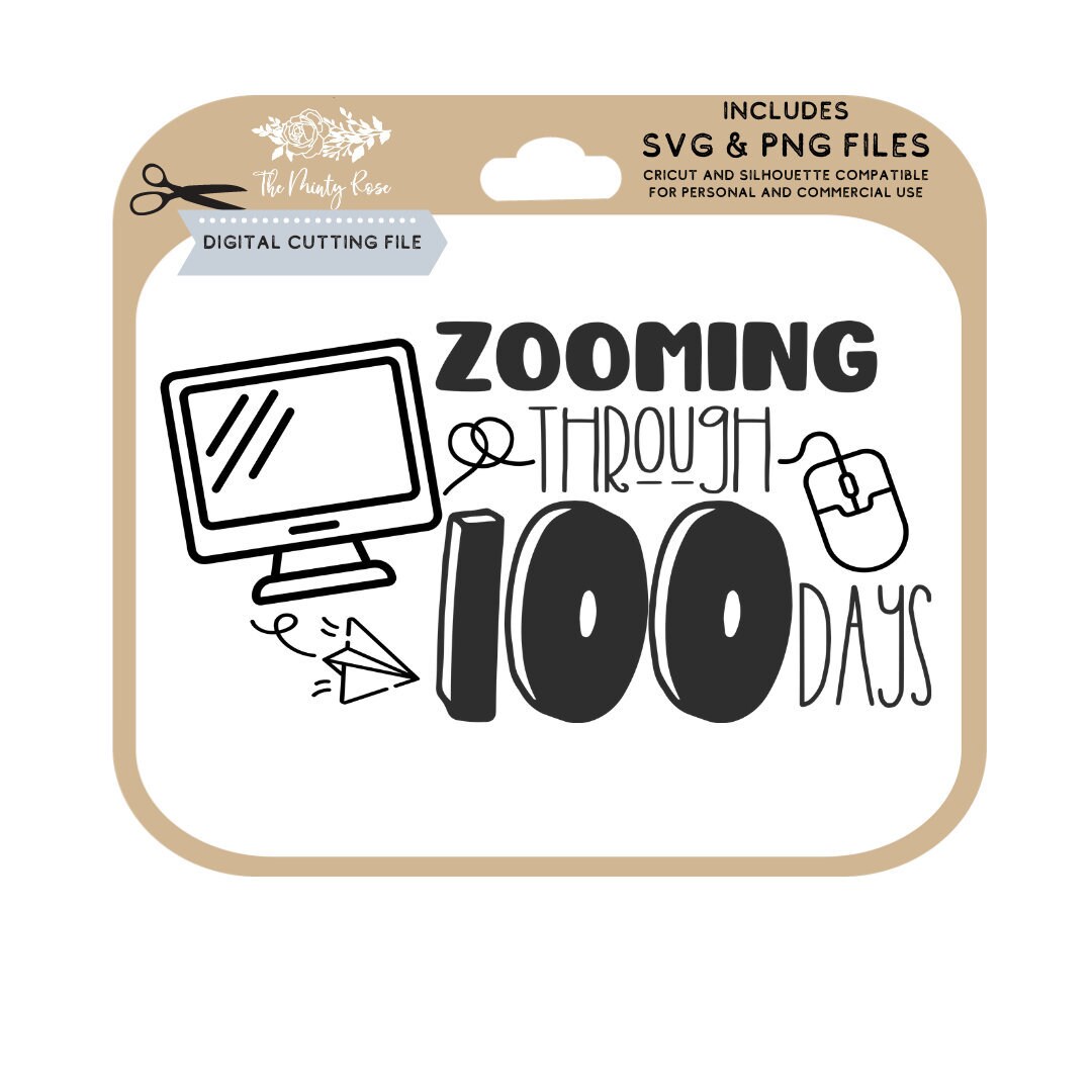 Zooming Through 100 Days of School Svg, Remote Learning, Zoom Classes ...