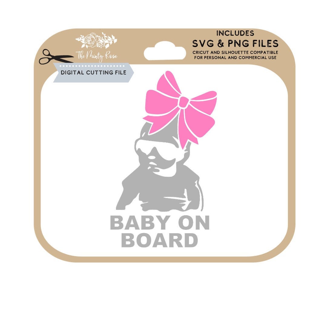 Baby on board svg baby girl on board svg DIY gift for new | Etsy