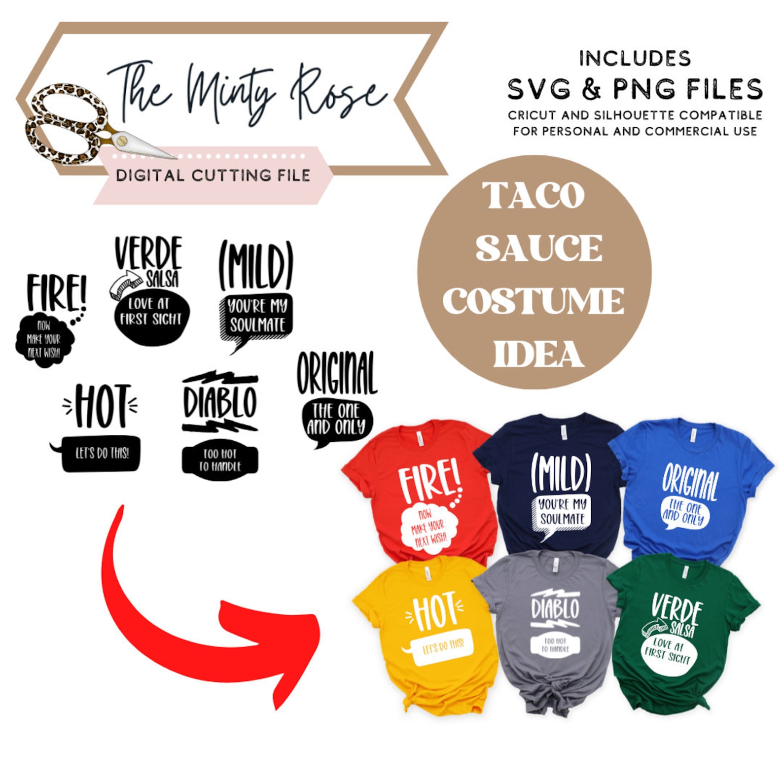 Taco Sauce Costume Idea Svg Hot Sauce Svg Taco Sauce Png - Etsy
