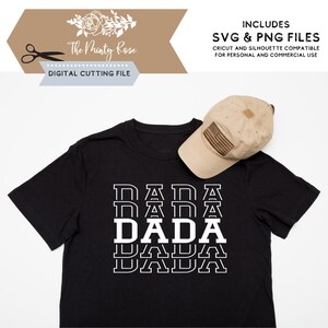 Dada Svg, Dada Shirt Svg, Stacked Dada, Father's Day, DIY Gift From ...
