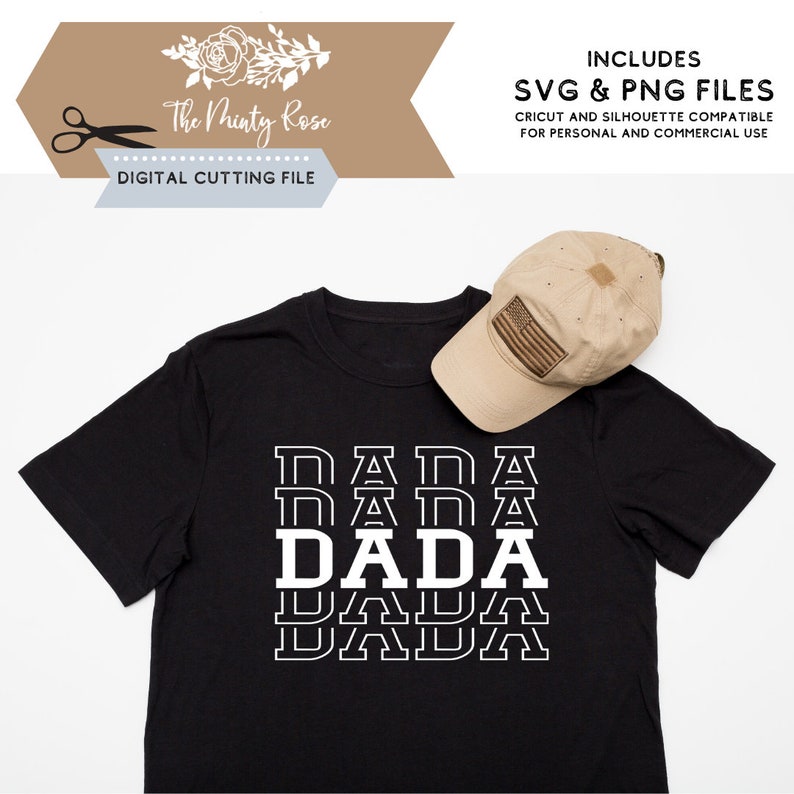 Dada Svg Dada Shirt Svg Stacked Dada Father's Day DIY - Etsy