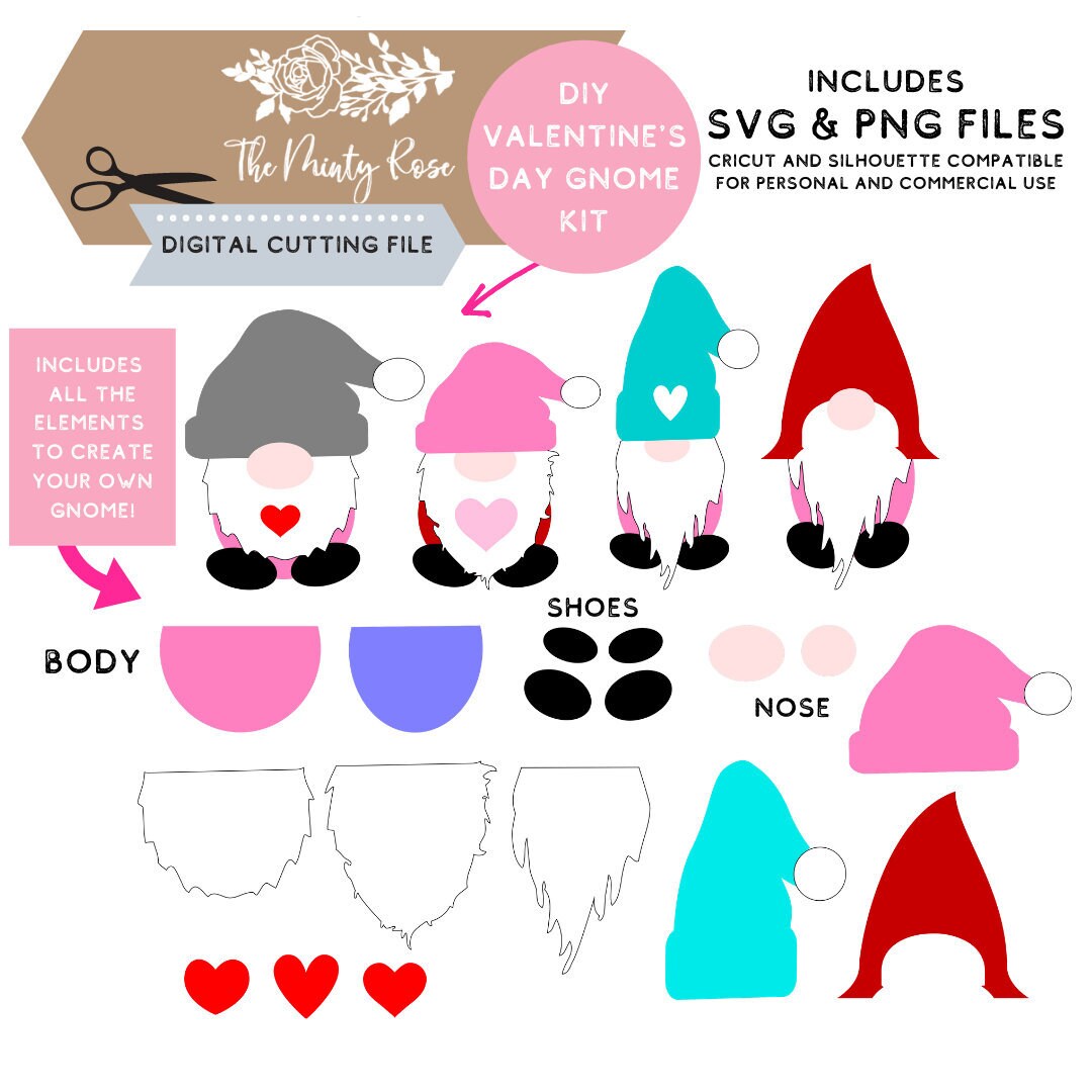 Gnome SVG, Build a Gnome, Gnome DIY Bundle, Design Your Gnome, DIY ...
