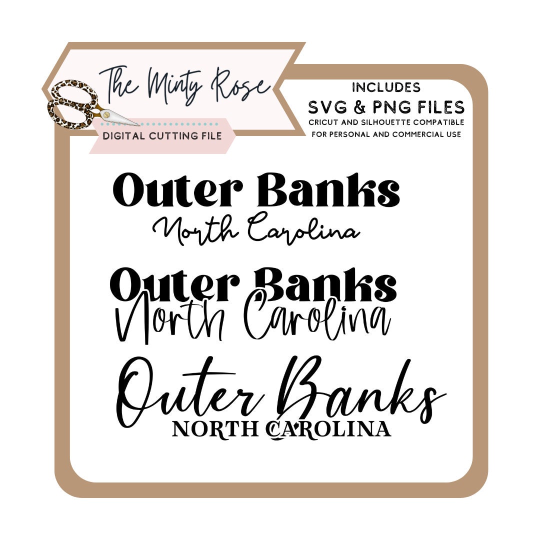 Outer Banks Svg, North Carolina Beach, Outer Banks NC Svg, Beach Svg ...